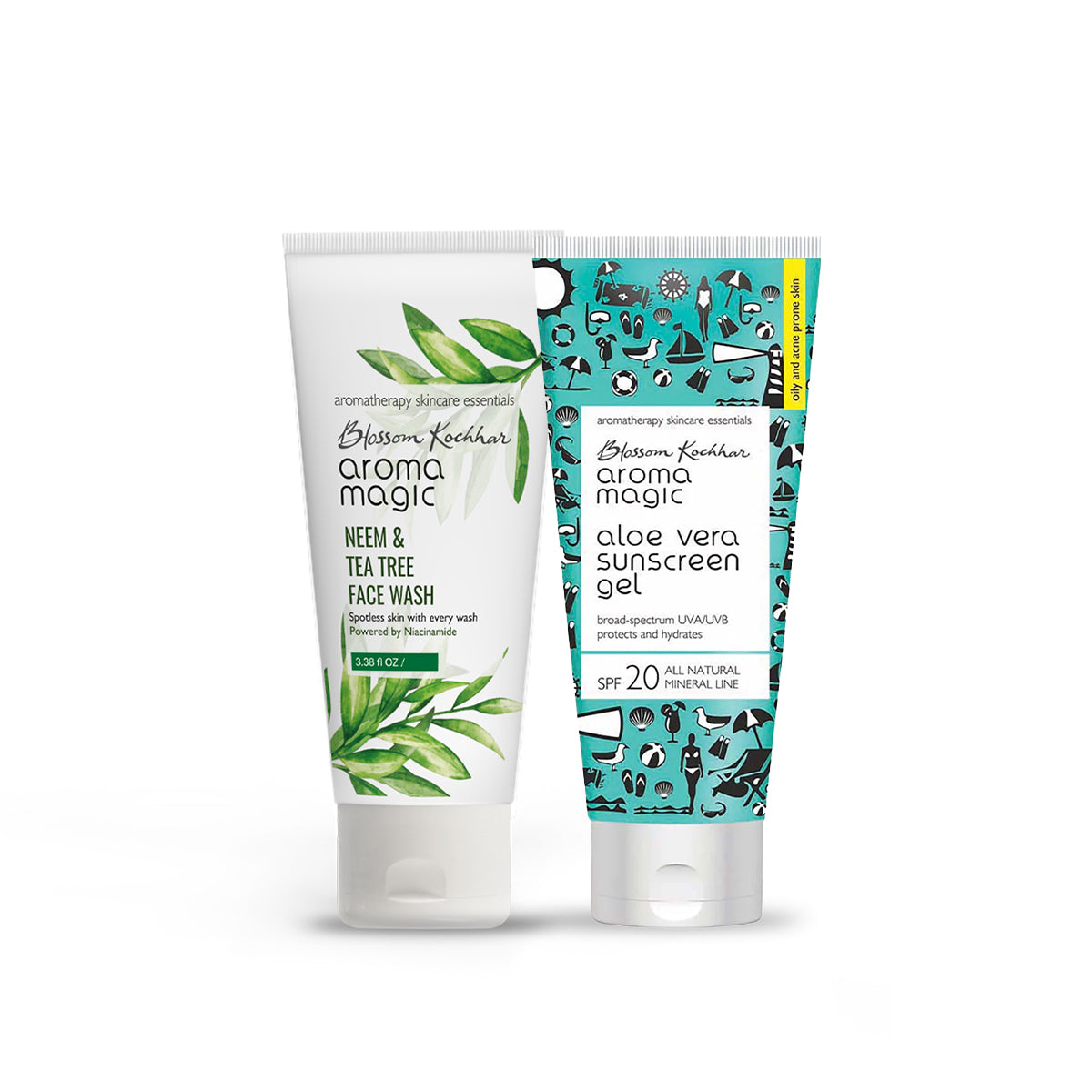 Neem and Tea Tree Face Wash + Aloe Vera Sunscreen Gel